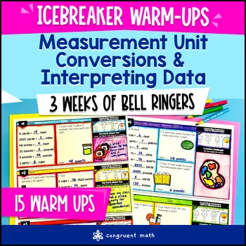 Converting Units of Measurements 5th Grade Math Warm Ups CCSS TEKS Bell ...