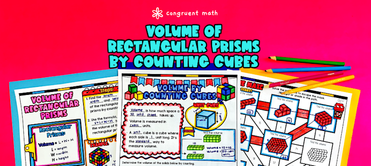 Volume By Counting Unit Cubes And Edge Lengths Lesson Plan Congruent Math