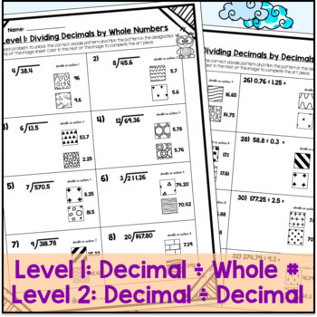 Dividing Decimals By Whole Numbers Worksheet