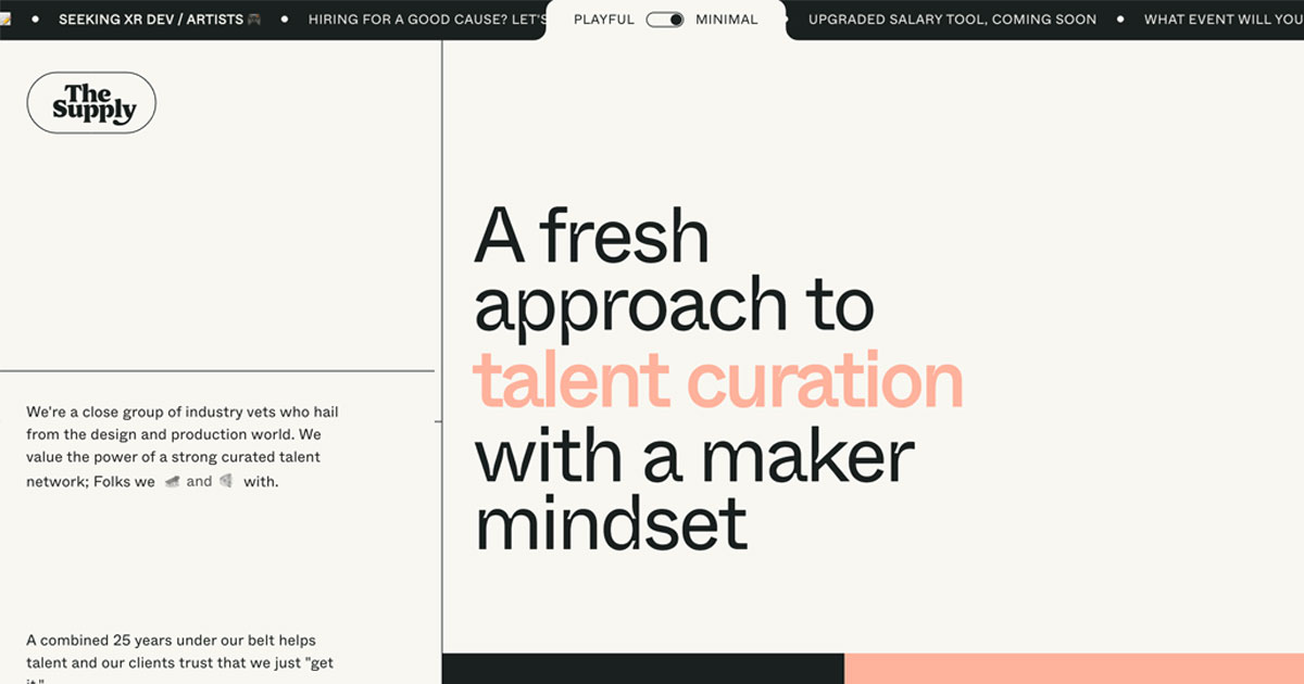 The Supply / Curated Digital Talent