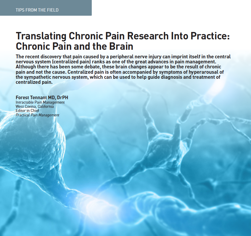 Translating Chronic Pain Research Into Practice: Chronic Pain and the Brain