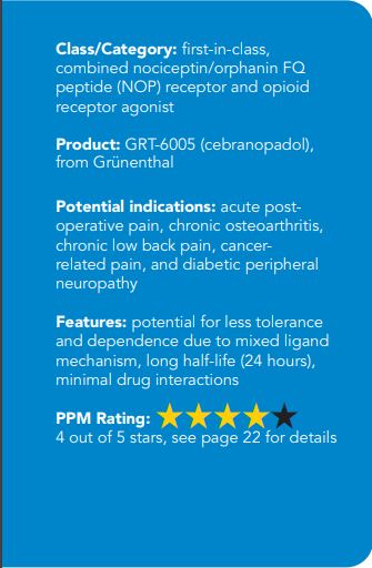Cebranopadol (GRT-6005) as an Opioid Alternative