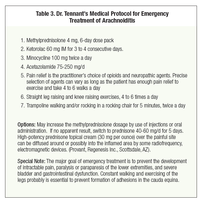 Arachnoiditis: Diagnosis and Treatment
