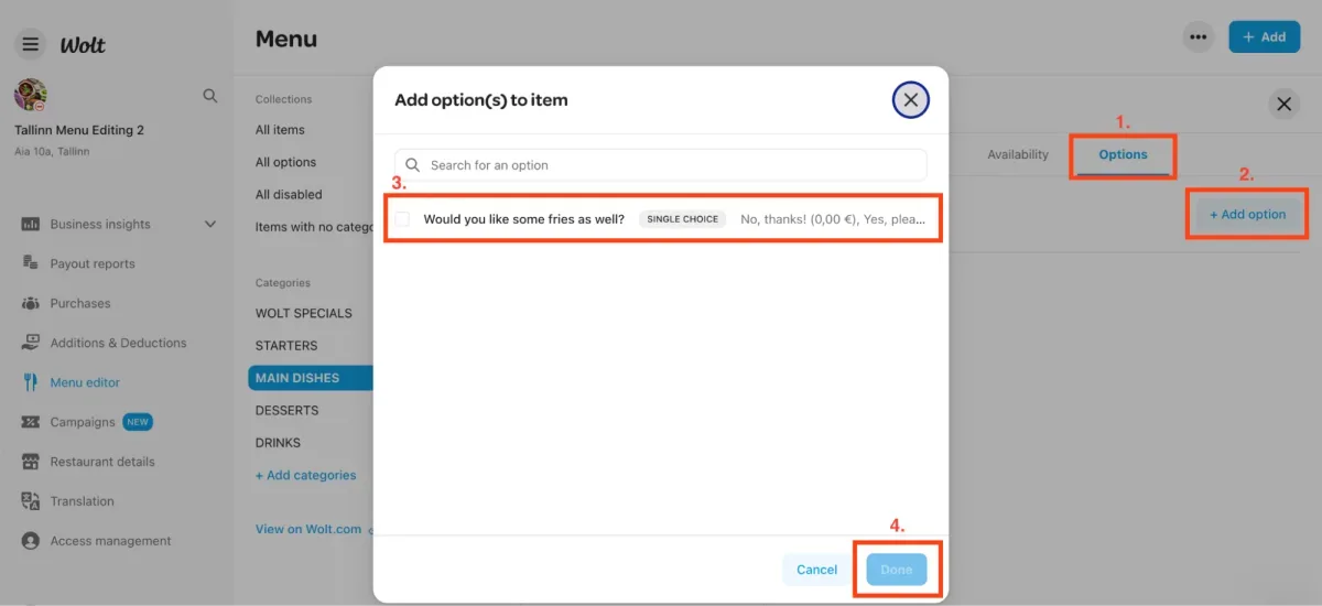 How to manage your menu on Wolt - Wolt (Malta)