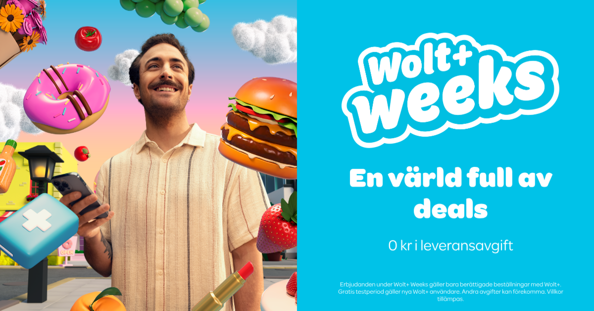 Få upp till 50% rabatt under Wolt+ Weeks! - Wolt (Sverige)