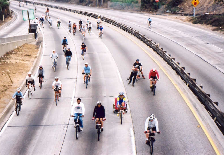 Walk or bike on a car-free freeway during ArroyoFest | KCRW