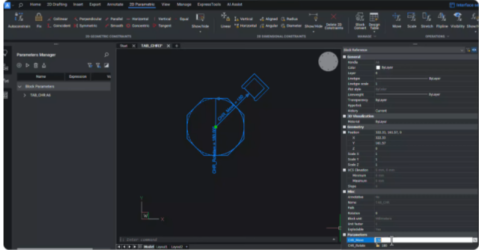 Parametric Blocks Using Parametric Operations In Bricscad V24