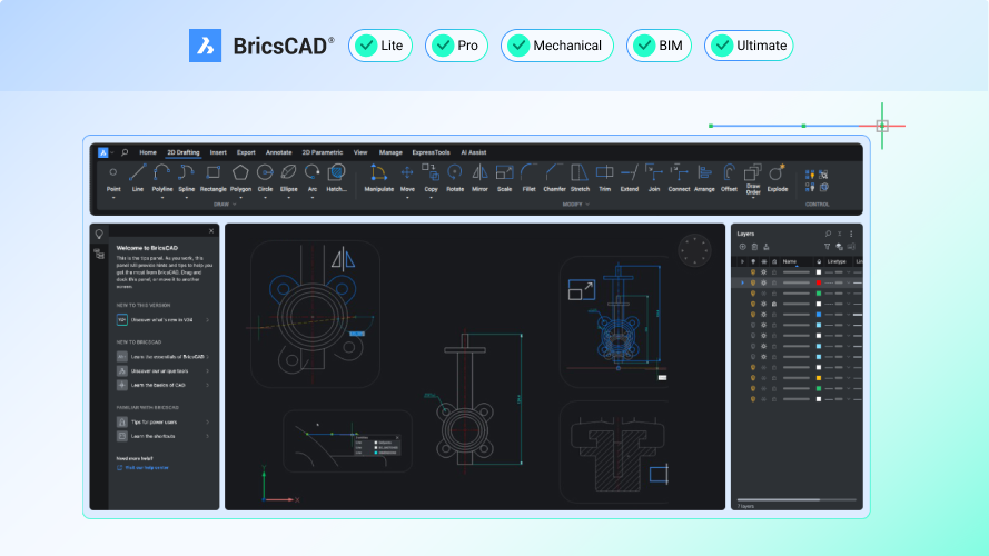 BricsCAD 2D Drafting: Boost Productivity with Intelligent CAD Tools