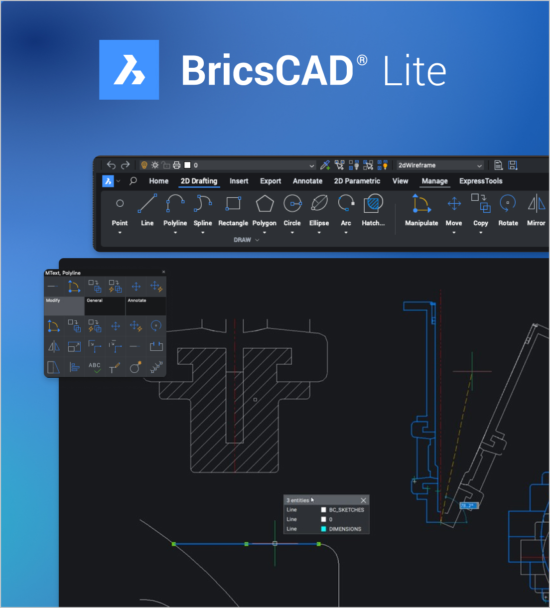 BricsCAD Lite | 2D作図用CADソフトウェア