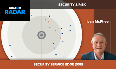 The image shows a graphical radar chart titled "SECURITY & RISK" with ...