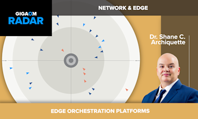 The image shows a slide from a presentation titled "Network & Edge ...