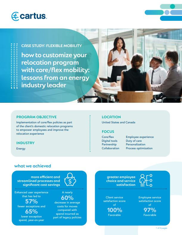 Core/flex programs revolutionize employee relocation