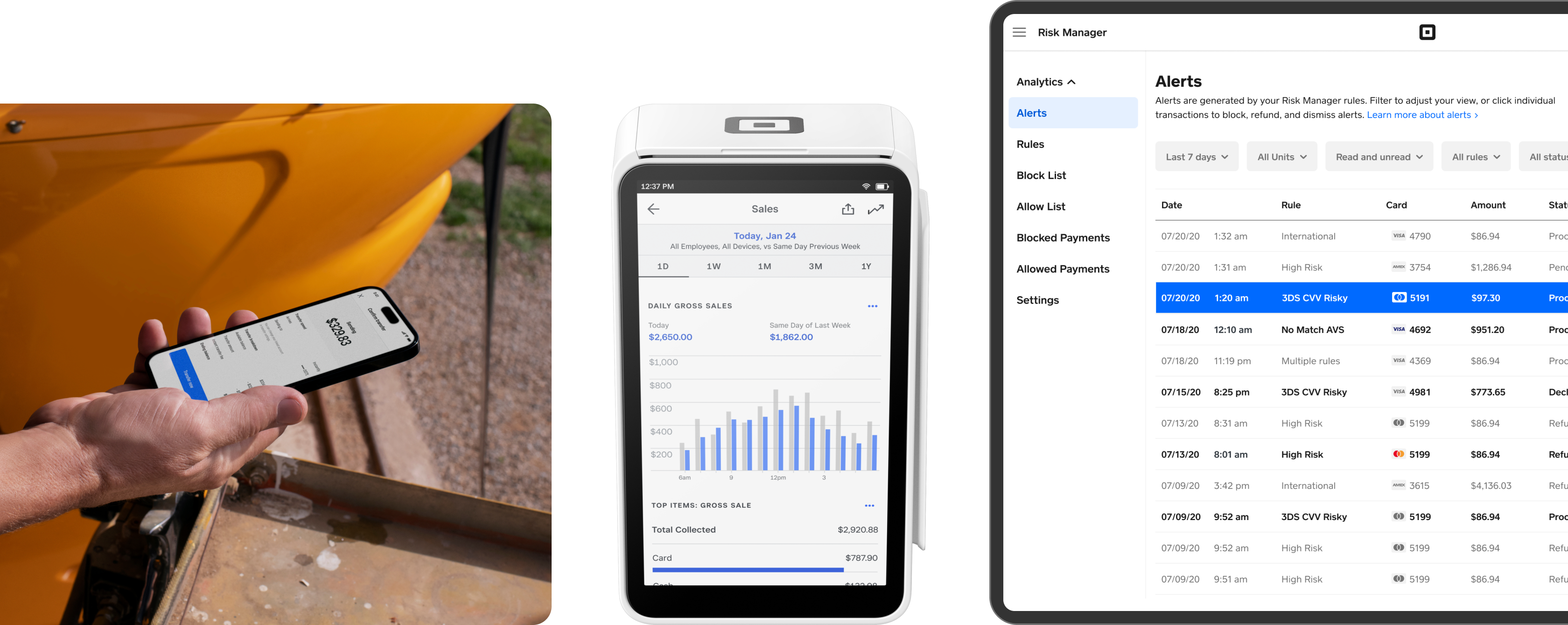 Payment processing with Square.