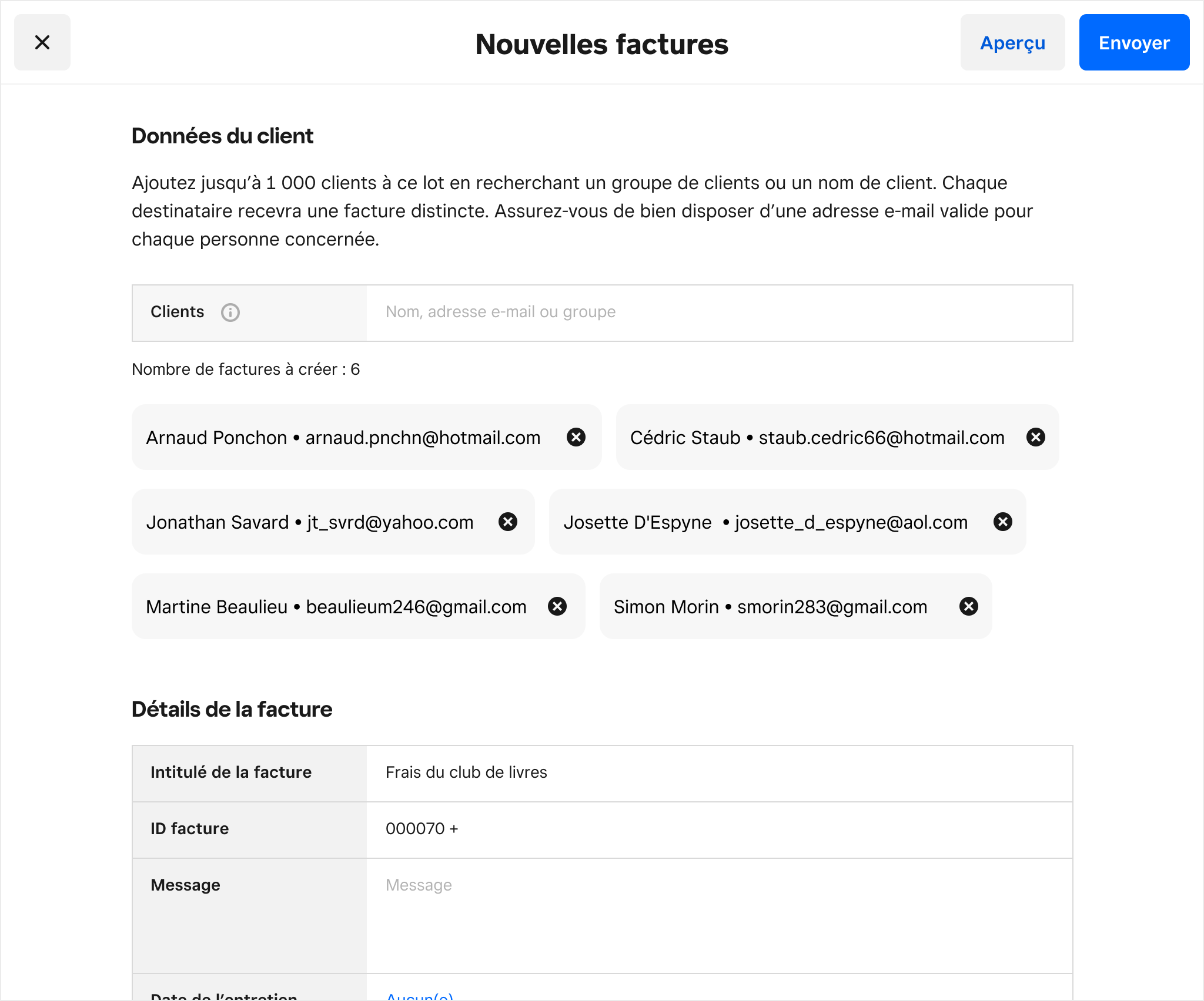 Fonctionnalités de Factures Square pour votre entreprise