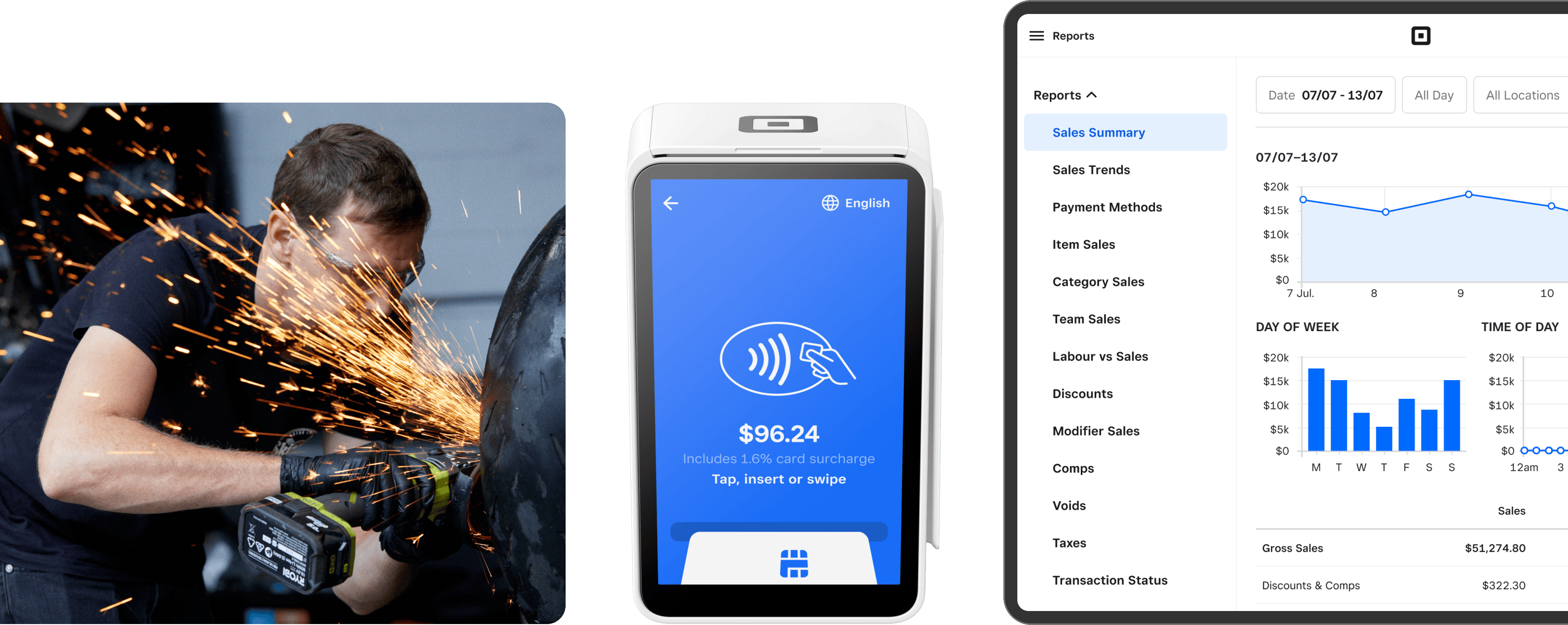 Payment processing with Square.