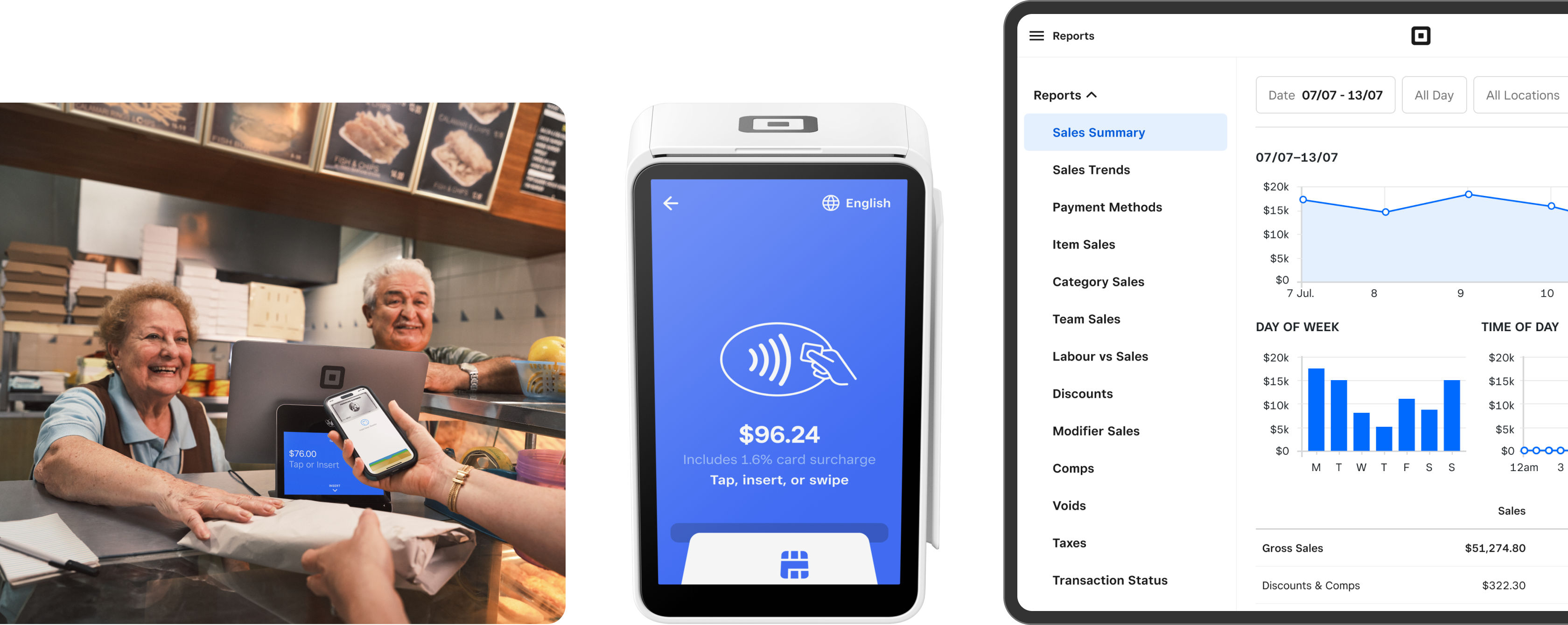Payment processing with Square.