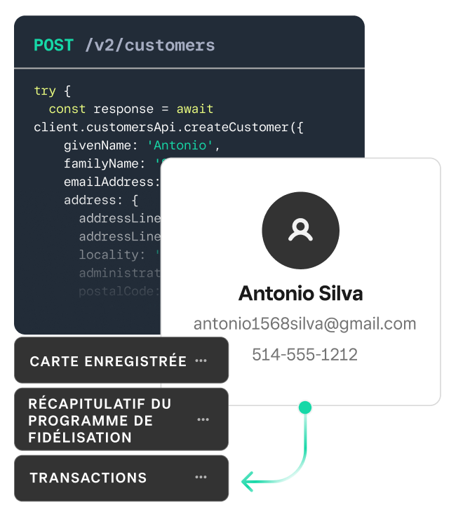 API et SDK Square : Créez des solutions personnalisées sur Square.