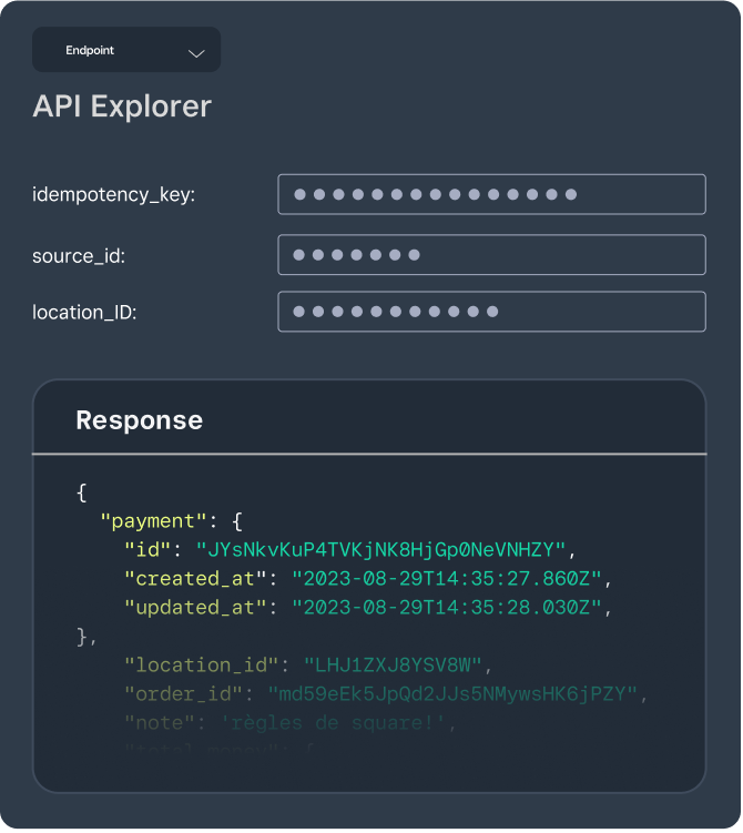 API et SDK Square : Créez des solutions personnalisées sur Square.