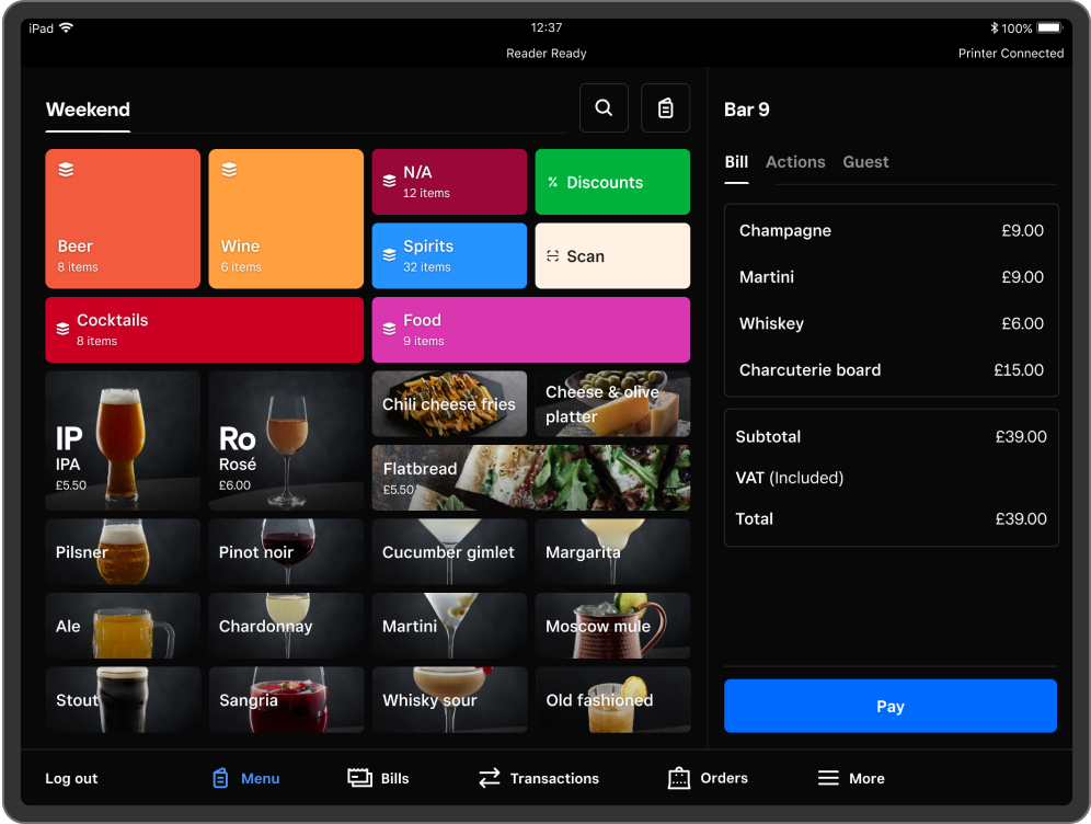 Bar POS System | Pub POS Software | Square