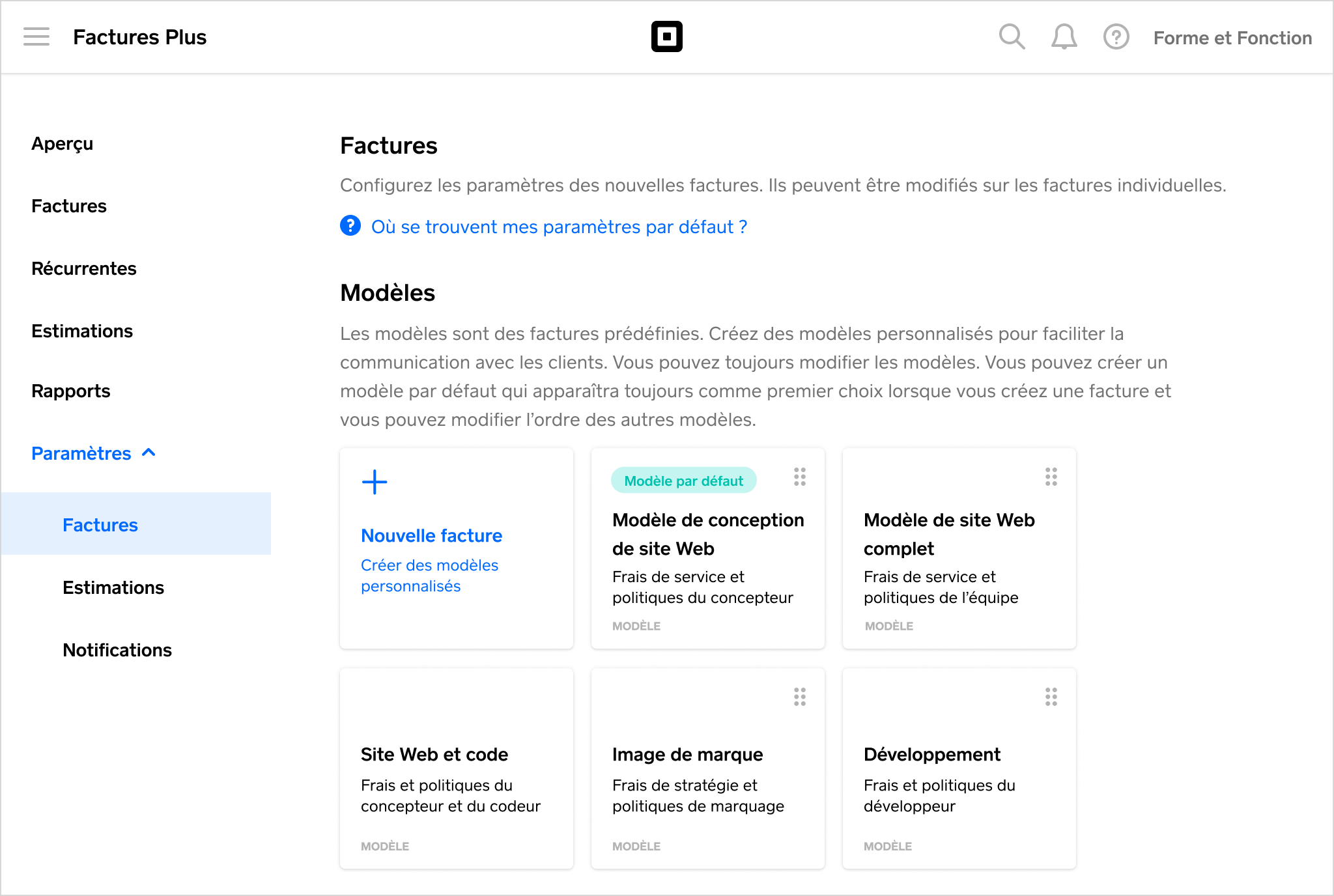 Prix de Factures Square pour votre entreprise
