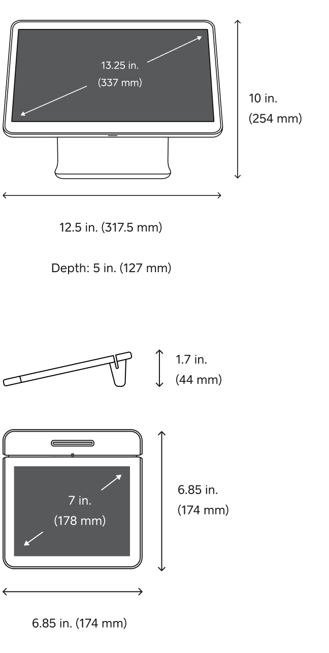 Touchscreen POS Register - Technical Specifications | Square