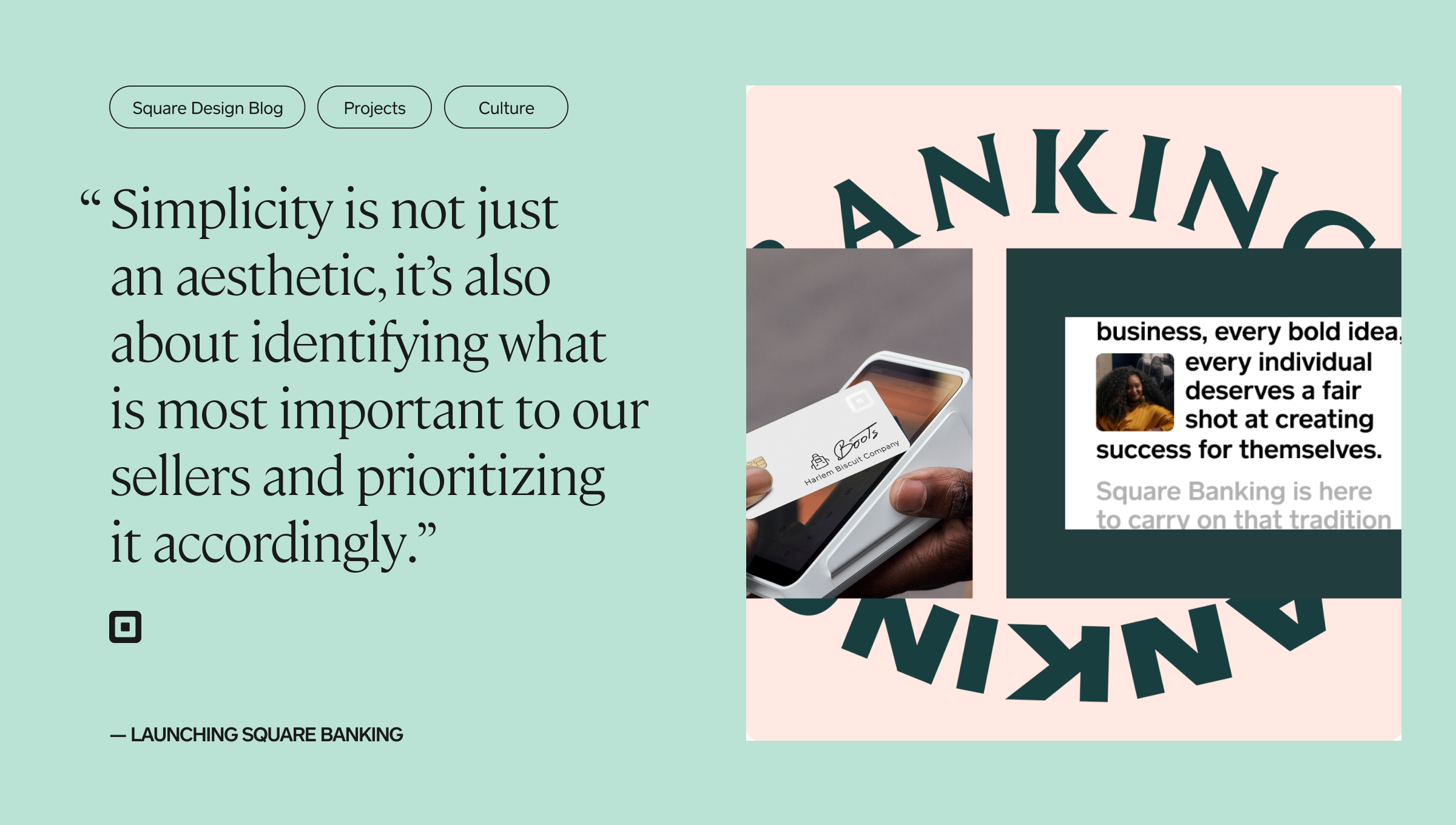 Launching Square Banking (a Story About Design and Copy)