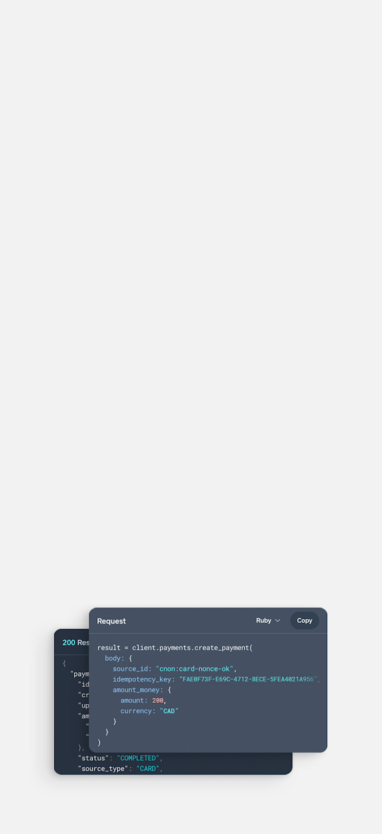 API pour développeurs : Paiements, commandes, clients - Square