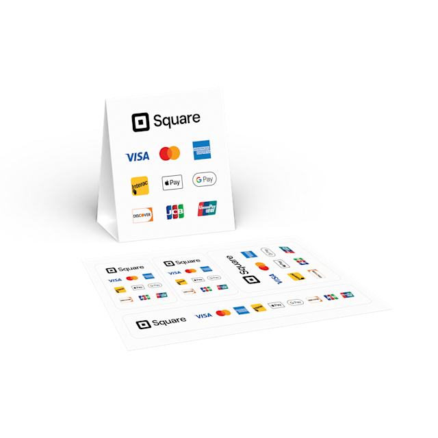 square card reader stickers