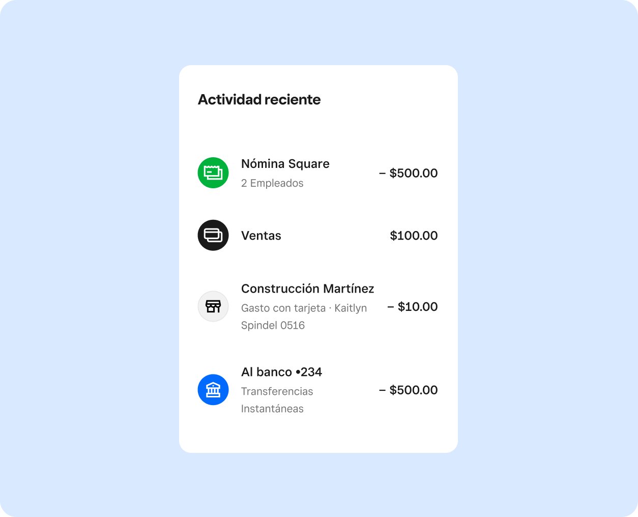 Cuentas de cheques comerciales | Cuenta de cheques Square