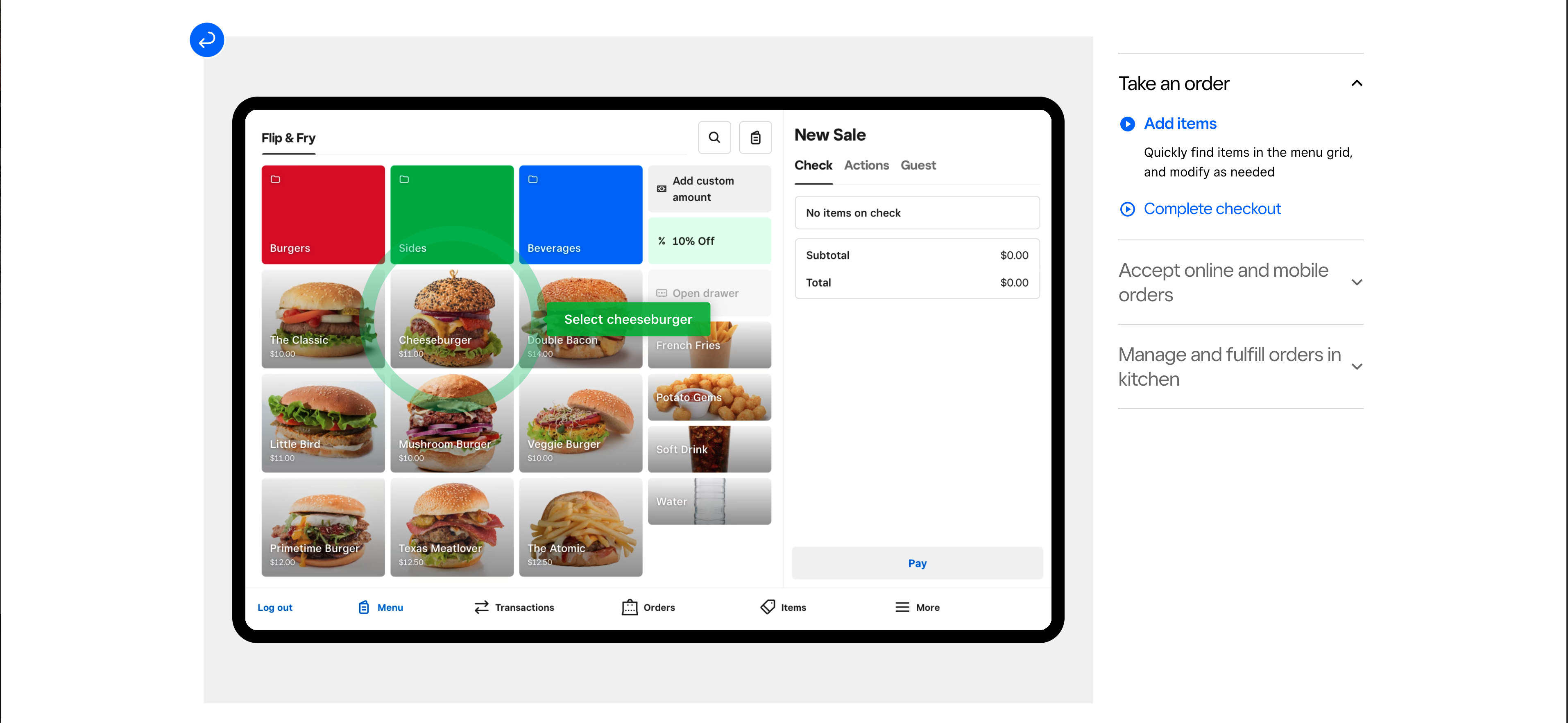 Try a Square Demo for Quick Service