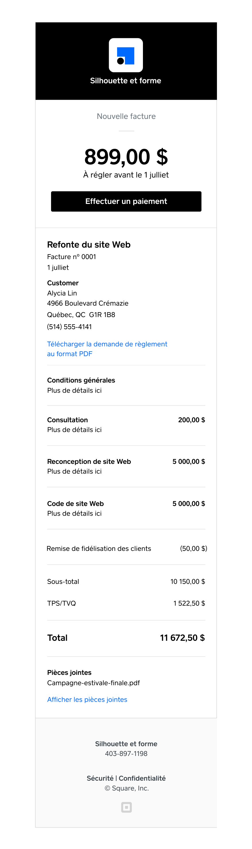 Logiciel de facturation gratuit - Factures en ligne | Factures Square