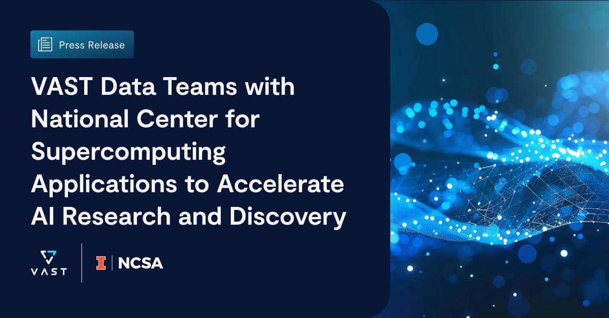 VAST Data Teams with National Center for Supercomputing Applications ...