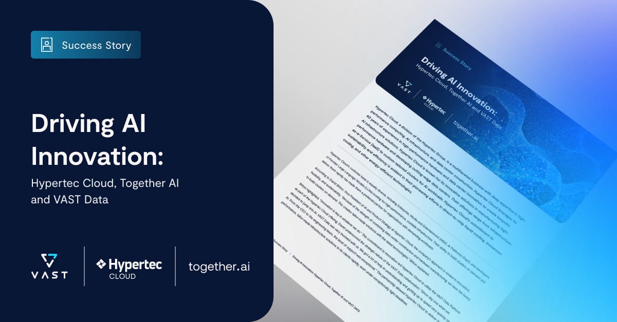 Driving AI Innovation: Hypertec Cloud, Together AI and VAST Data - VAST ...