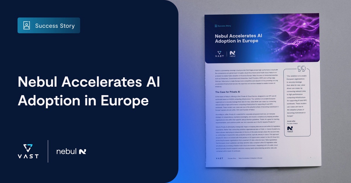 Nebul Accelerates AI Adoption in Europe - VAST Data