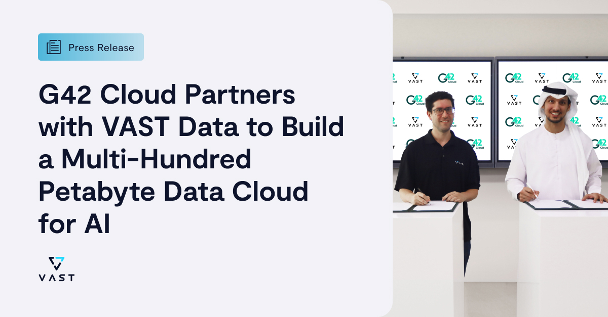 G42 Cloud Partners with VAST Data - VAST Data