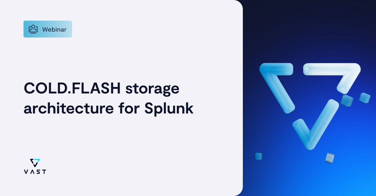 COLD.FLASH storage architecture for Splunk