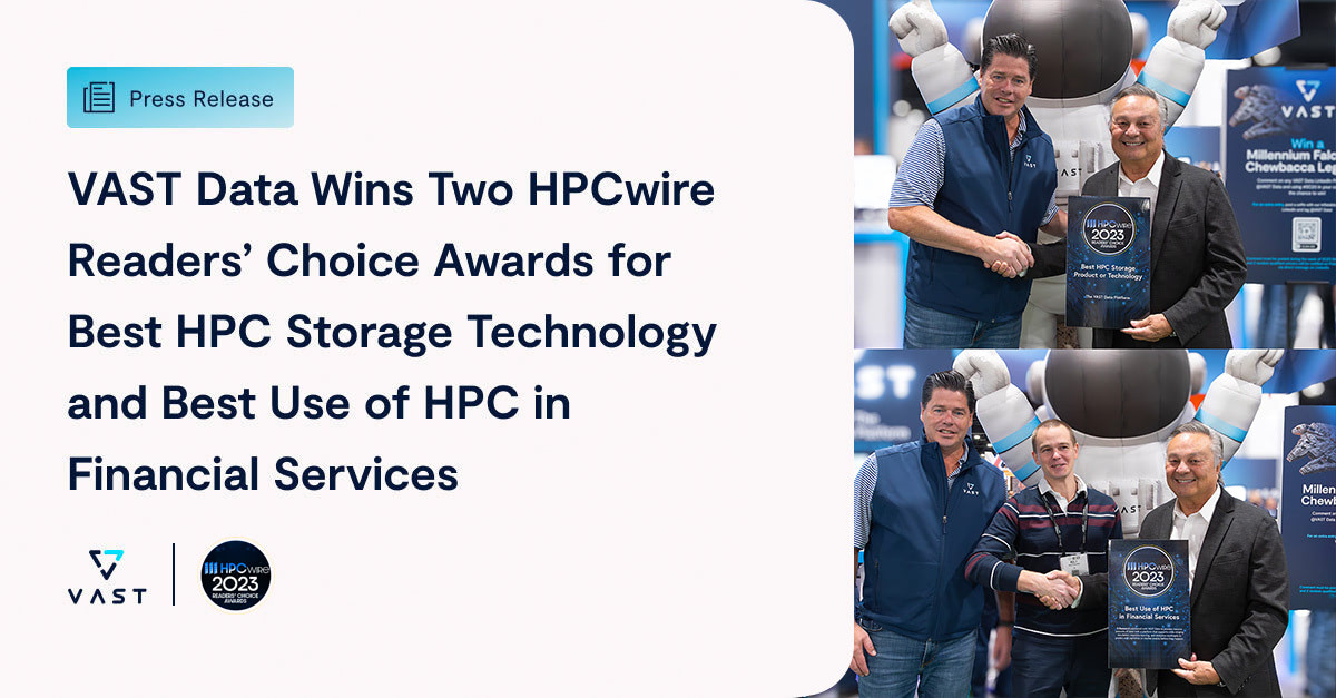 VAST Data Best HPC Storage Technology and Best Use of HPC in Financial Services - VAST Data