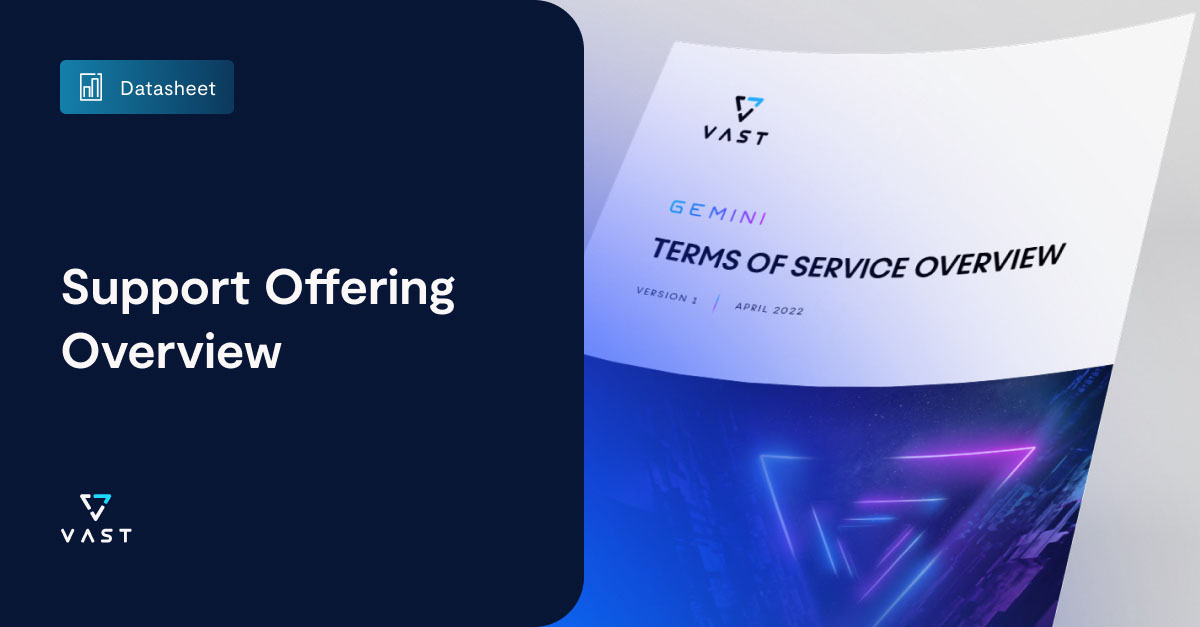 Support Offering Overview - VAST Data