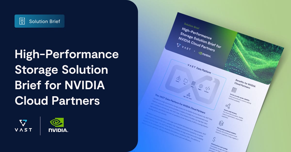 High-Performance Storage Solution Brief for NVIDIA Cloud Partners - VAST Data