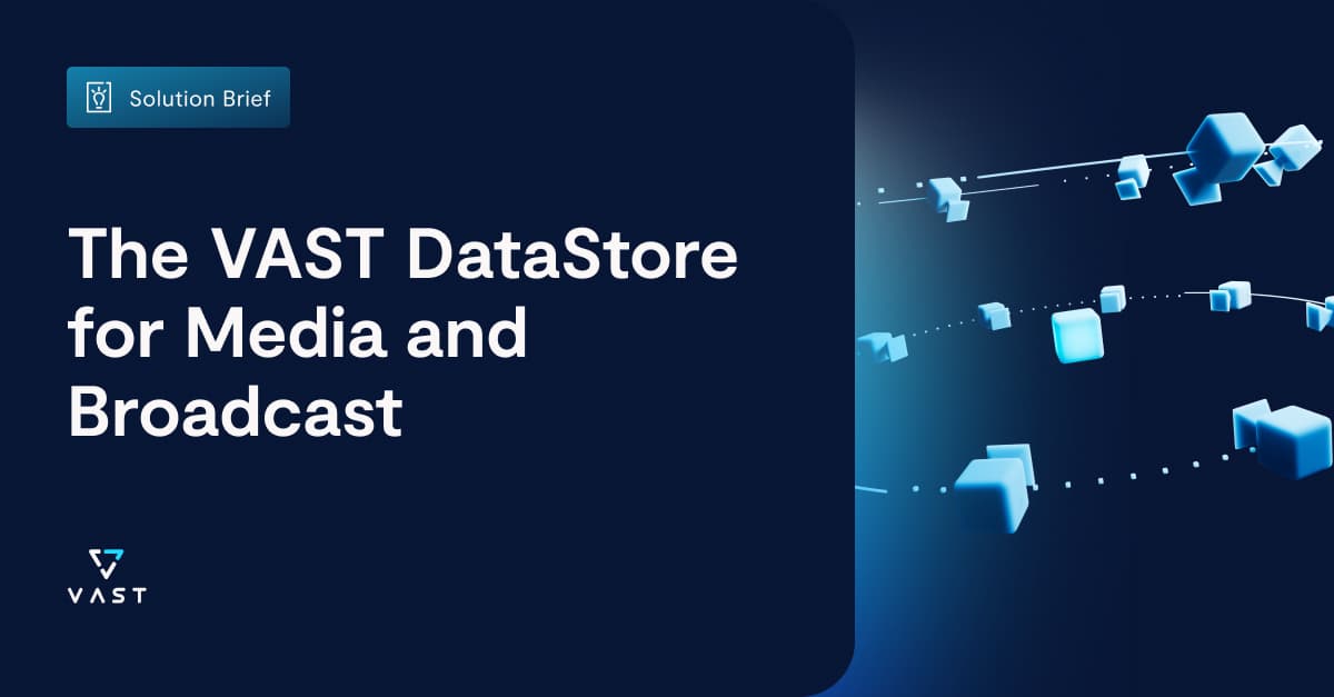 The VAST DataStore for Media and Broadcast