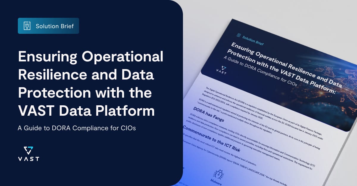 Ensuring Operational Resilience and Data Protection with the VAST Data Platform - VAST Data