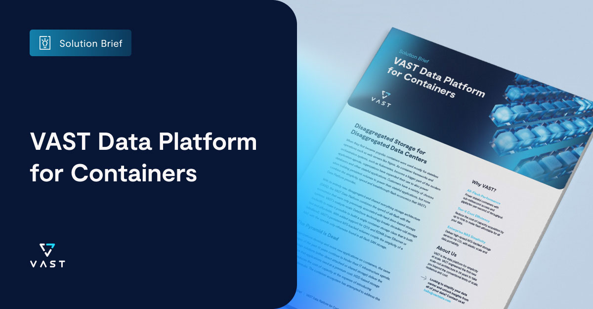 Vast Data Platform For Containers Solution Brief Vast Data