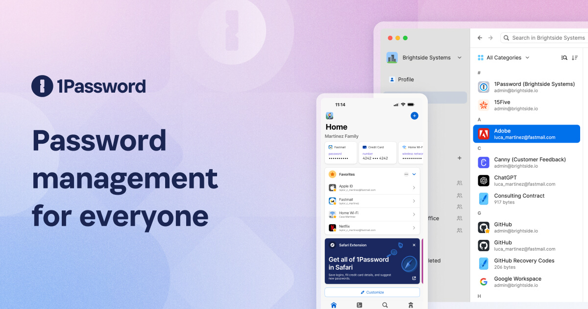 Password Manager for Individuals & Families | 1Password
