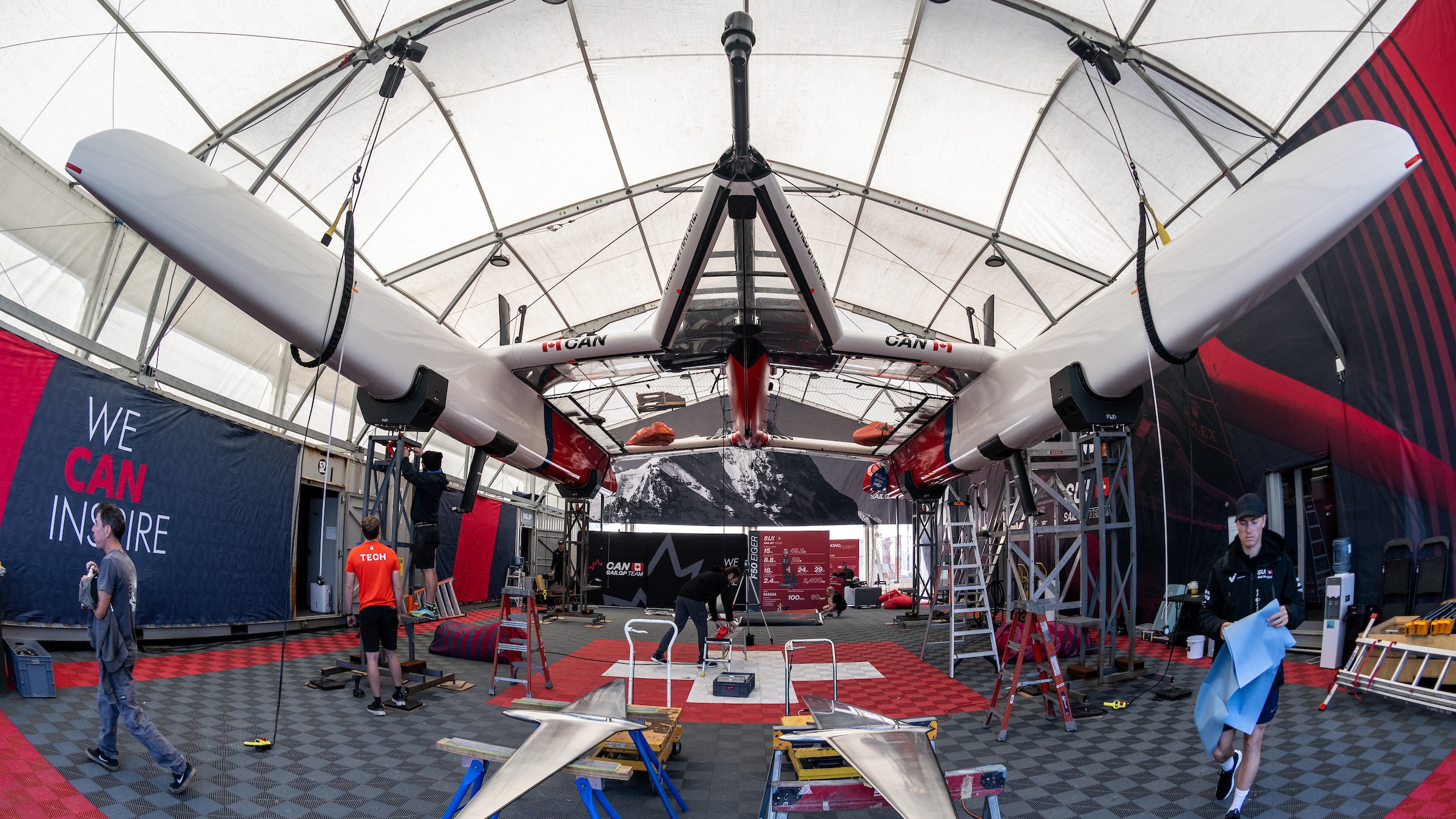 PHOTOS: Racing preparations underway as SailGP arrives in Christchurch