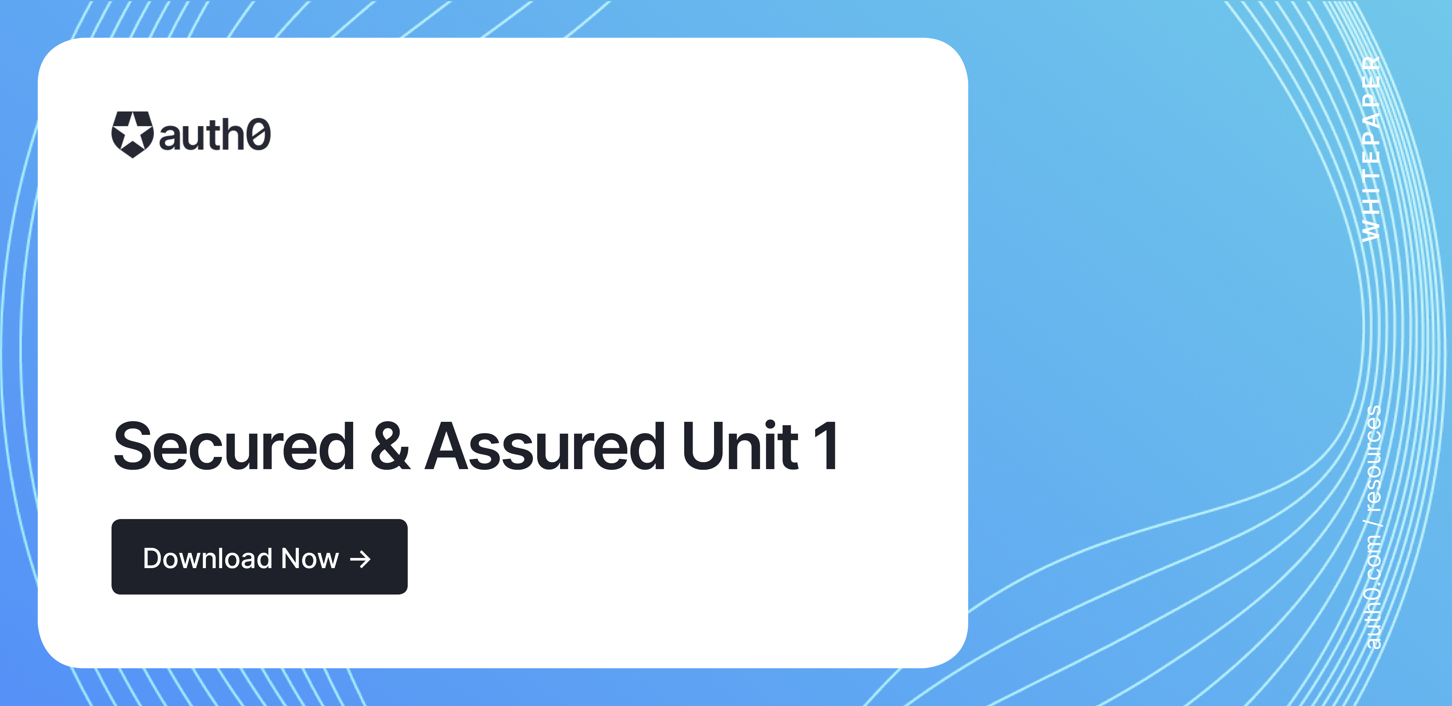 Auth0 | Secured and Assured Unit 1 Brief