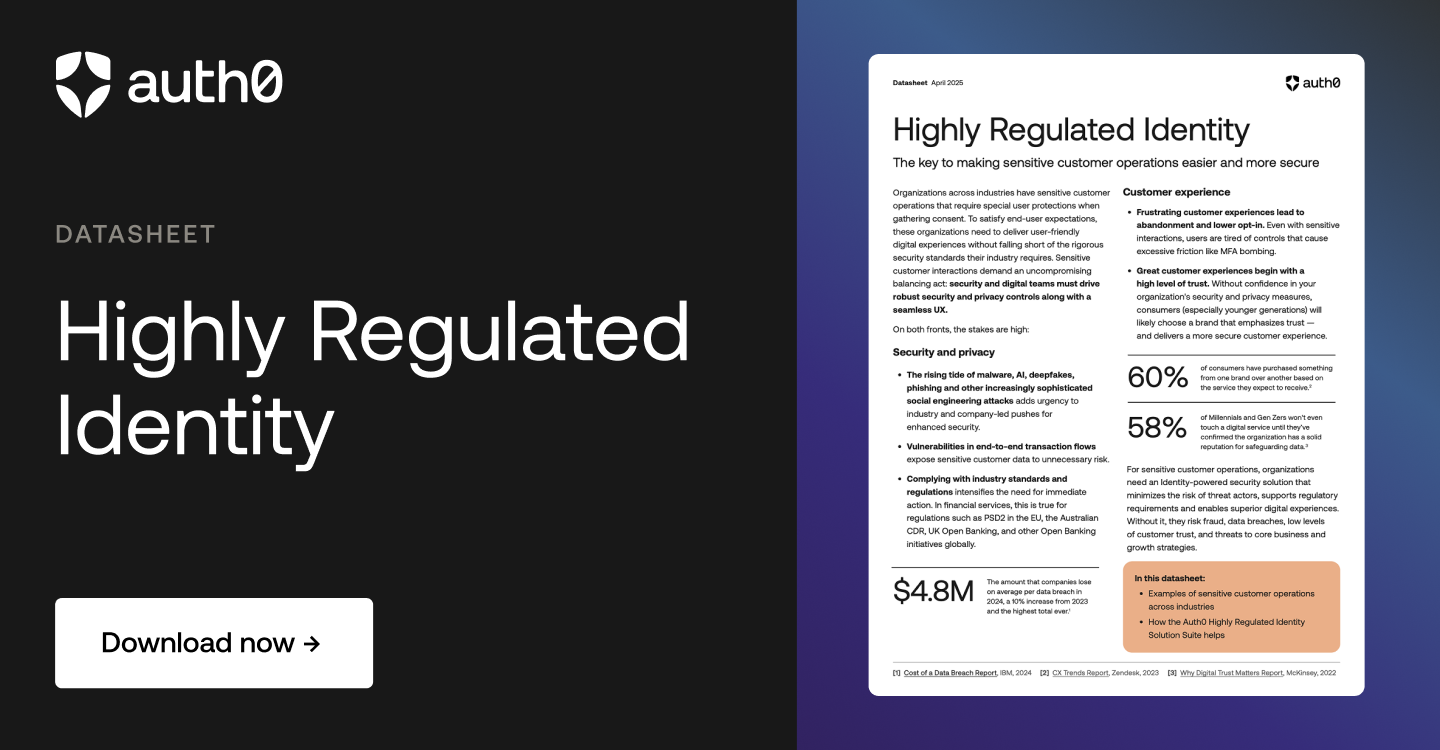 Auth0 | Identity Security HRI Datasheet