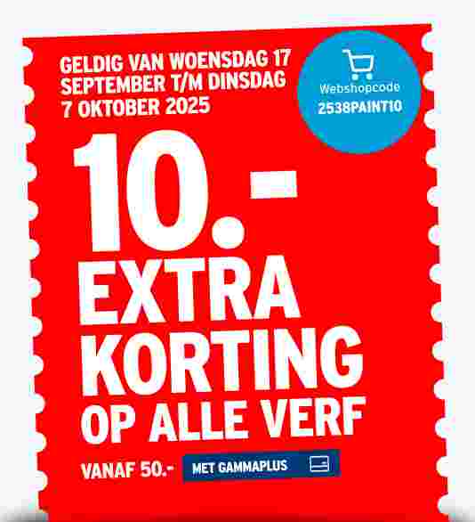 Download nu je korting bij GAMMA