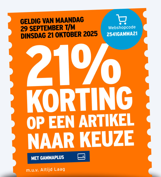 Download nu je korting bij GAMMA