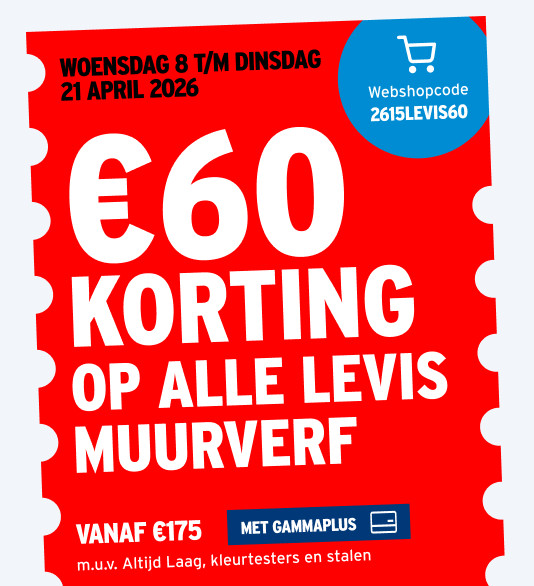 Download nu je korting bij GAMMA