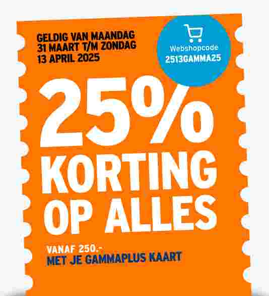 Download nu je korting bij GAMMA